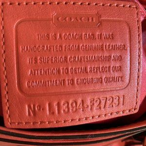 Coach | Bags | Coach Campbell Orange Leather Satchel F2723 | Poshmark